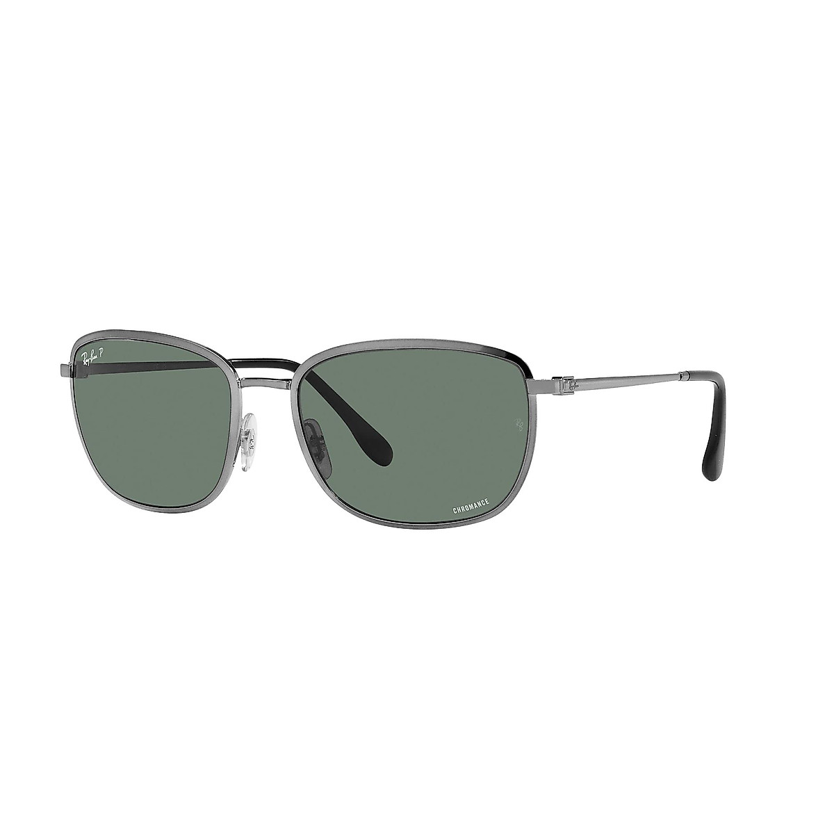 Ray-Ban RB3705 Square Sunglasses, Gunmetal/Polarized Grey, 57 mm