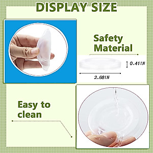 Oui Yogurt Jar Lids - 15PCS Yogurt Container Lids Clear Plastic Yogurt Jar Lids Replacement Covers for Oui Yogurt Jars for Glass Jars Containers