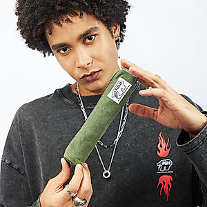 Rough Enough Small Pencil Pouch Pen Case for Boys Girls Adults with Aesthetic Slim Thin design School Stationary Art Supplies Canvas Army Green