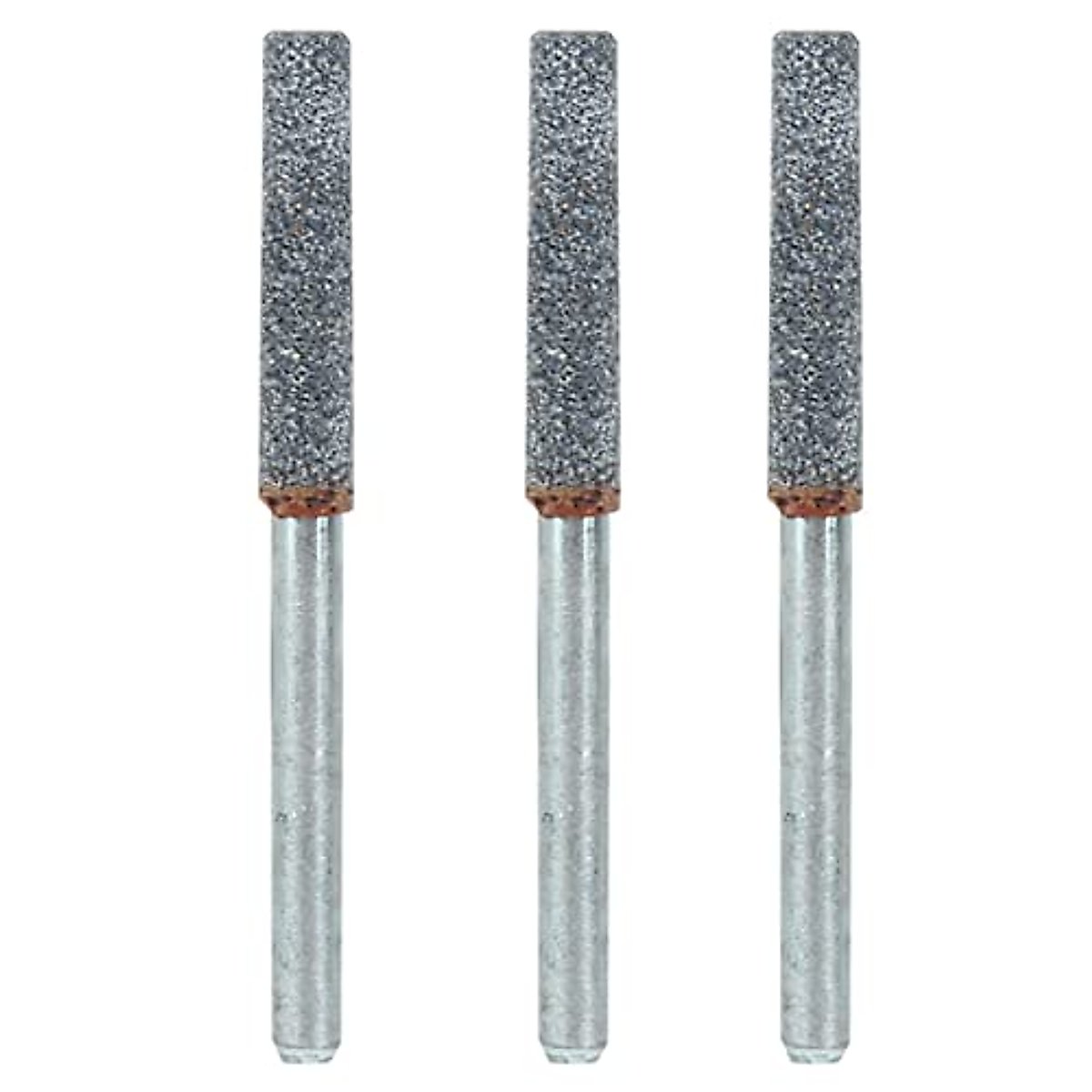 3Pcs 4mm 5 32in Chainsaw Sharpener Burr Stone File Sharpening Tool for Rotating Tool
