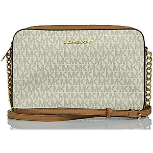 Michael Kors Women's Jet Set Item Lg Crossbody, Vanilla, Large