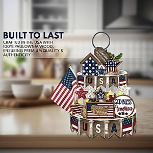 AONEHOME 2 Tiered Tray Stand, White Tiered Tray Decorative Trays – 2 Tier Cupcake Stand - 2 Tier Serving Tray - Tiered Tray Decor