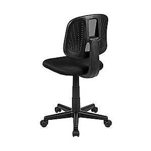 Flash Furniture Flash Fundamentals Mid-Back Black Mesh Swivel Task Office Chair with Pivot Back