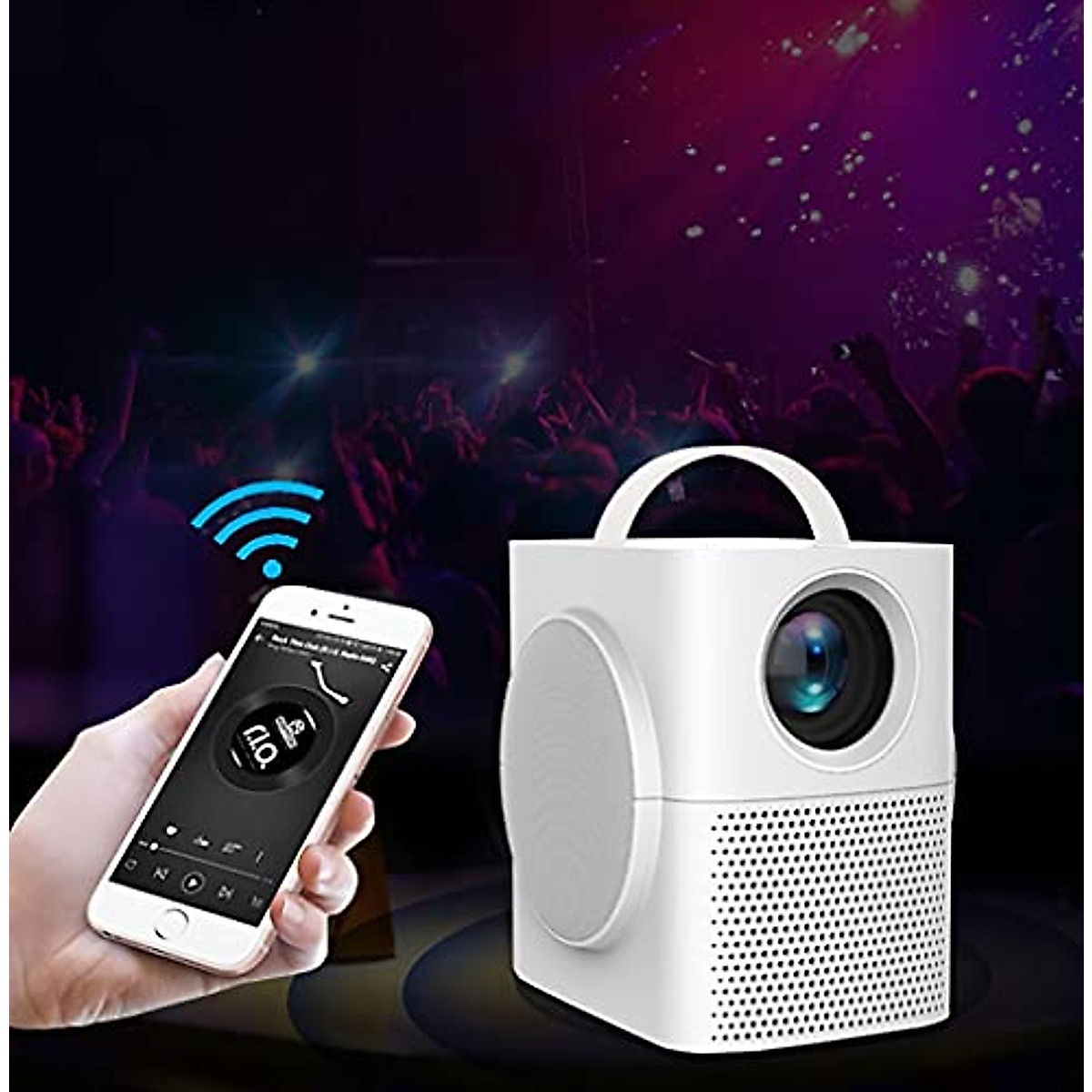 Thick Led Projector 3000 Lumens Bluetooth -Compatible USB 1080p Portable Cinema Beamer