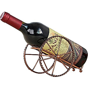 CdyBox Retro Artillery Shape Red Wine Bottle Holder Metal Furnishing Craft