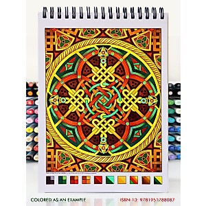 Celtic Knots and Patterns. Adult Travel Size Coloring Book on Thick Artist Paper with a Spiral Binding on The top