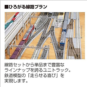 Kato USA Model Train Products Unitrack, 249mm (9 3/4") Radius 45-Degree Curve Track 4-Piece× 2pack (8piece)