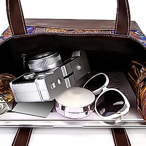 TBOUOBT Handbags for Women Fashion Tote Bags Shoulder Bag Satchel Bags, Indian Mandala Blue Floral Ethnic