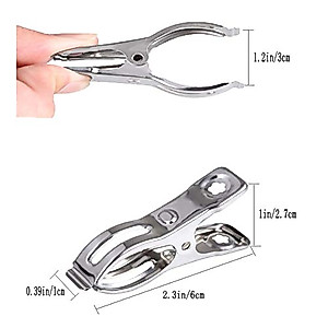 Pealeep Clothes pins, 60Pcs Metal Beach Chair Towel Clips,Heavy Duty Stainless Steel Clothespin, Beach Towel Clips Keep Your Towel from Blowing Away