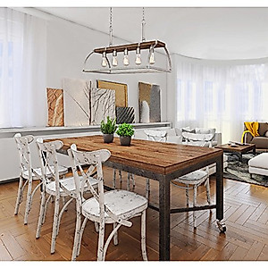 Westinghouse Lighting 6351700 Oak Lane Five-Light Indoor Chandelier, Barnwood & Galvanized Steel