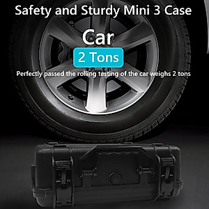 MVMOD Hard Case for DJI Mini 3 Pro, Waterproof Storage Bag for DJI Mini 3/ Mini 3 Pro, Fit for DJI RC with Free Props Strap and MicroSD Card Case (Case Only)