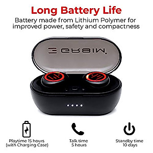 GR8IM Wireless Earbuds TWS Stereo Bluetooth 5.0 in-Ear Headphones with Deep Bass, Built-in Mic, Answer Phone Call Earphone IPX5 Waterproof Sports Earpiece with Charging Case