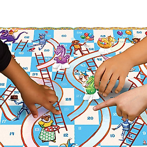 eeBoo: Dragons Slips & Ladders Board Game, Develops Counting and Patience Skills for Children, a Shiny Board Game of Ups & Downs, Perfect for Ages 5 and up