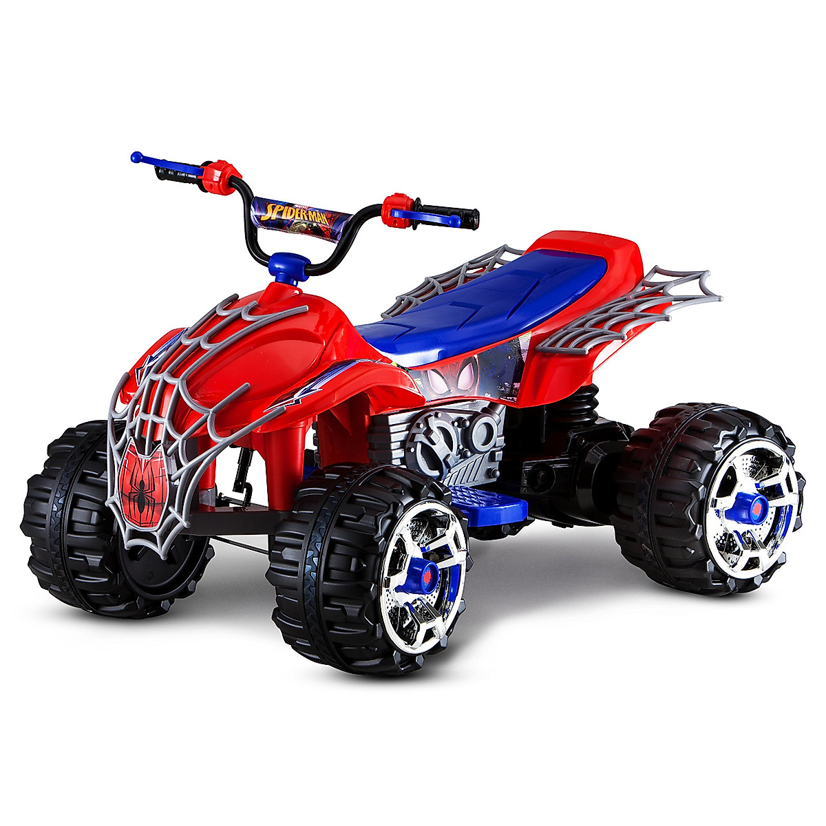 Kid Trax Marvel Spiderman Toddler ATV Ride On Toy, 12 Volt Battery, 3-7 Years, Max Rider Weight 88 lbs, Spider-Man Blue