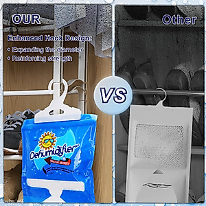 Argendon Hanging Dehumidifier Bags, Efficient Dehumidifier Bags for Shoe Cabinet, Space-Saving Hanging Design, Simple to Use, 2 Pack
