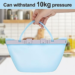 Reusable Bags Gallon Freezer Bags Gallon Containers For Liquids 10pcs Ziplock Bags Gallon Ziploc Endurables Bags Ziploc Slider Bags Reus Silicone Food Storage Bag Food Bunker(Microwave Freezer Usable)