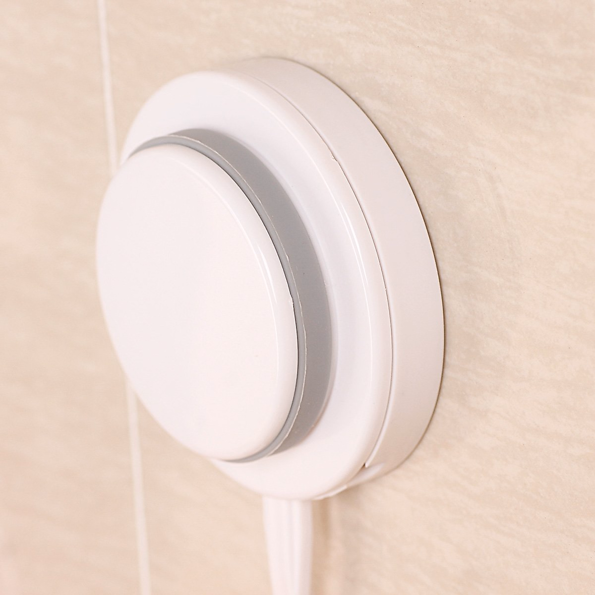 Powerful Vacuum Sucker White Wall Hooks Single Plastic Hanger Household Organization