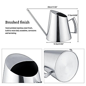 Watering Can Indoor Plants 1500ml/53oz Stainless Steel Watering Can Watering Can Brushed Garden Planting for House Bonsai and Flowers