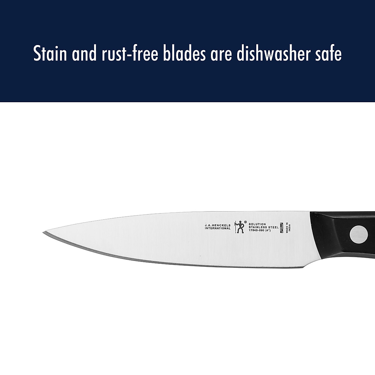HENCKELS Solution Razor-Sharp 4-inch Paring Knife, German Engineered Informed by 100+ Years of Mastery