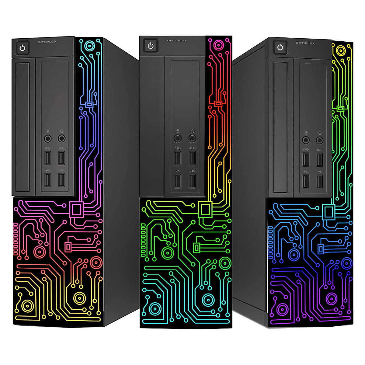 Dell OptiPlex Desktop Computer with RGB Lights Intel i5 Quad-Core Processor 8GB RAM 256GB SSD Win 10 Pro WiFi, Gaming PC Keyboard & Mouse (Renewed)
