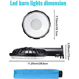 Ankishi 5 Pack Led Barn Lights 100W 12000LM LED Dusk to Dawn Outdoor Lighting (500 Watt MH/HPS Replacement) 5000K Daylight White IP65 Waterproof Area Street Light for Barn Farmhouse Yard Patio