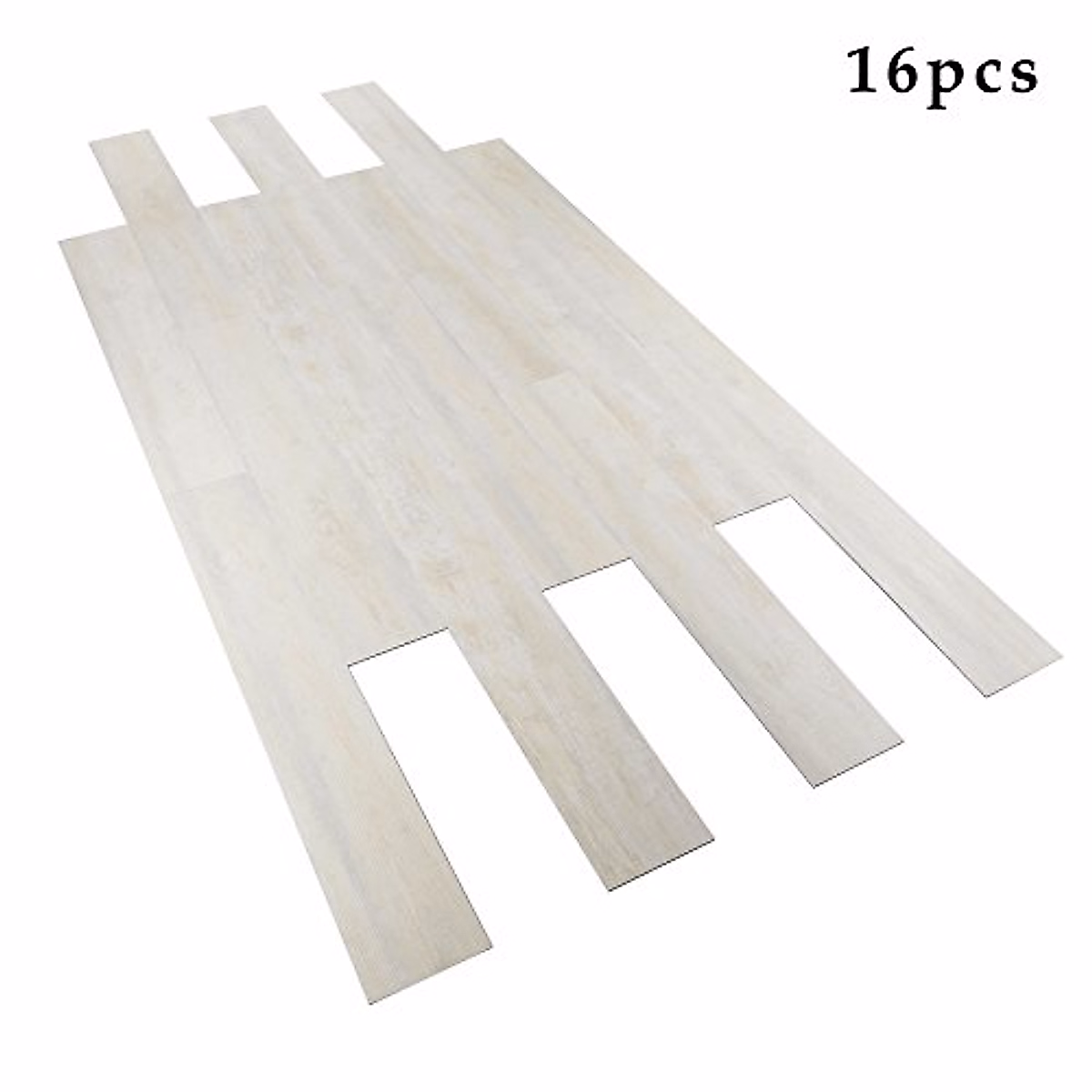 CO-Z Peel and Stick Floor Tile, Self Adhesive Vinyl Flooring 36x6 Inch, Waterproof Vinyl Tiles Removable Stickers Tile for Living Room Bedroom Dining Room Home Improvement, 16-Pack 24 Sq. Feet, Beige Oak