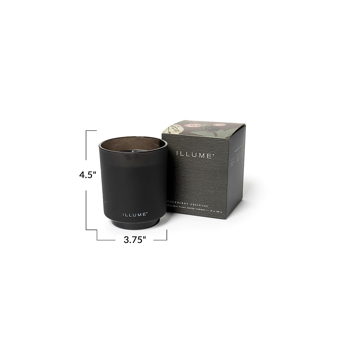 Illume Beautifully Done Essentials BlackBerry Absinthe Boxed Glass Scented Soy Candle