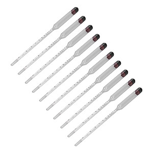 "10Pcs Home Brewing Kit - Hydrometer Glass Beer and Wine Tester Set with 0-100 Measuring Range - Perfect for Novice and Expert Brewers!"