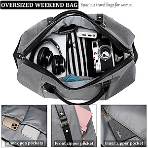 Weekender Bags for Women Oversized Travel Bag Womens Overnight Bag Mens Duffle Bag Large Size with Shoe Compartment