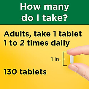 Nature Made Calcium 500 mg with Vitamin D3, Dietary Supplement for Bone Support, 130 Tablets