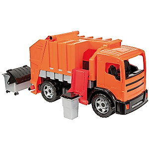 ksmtoys Lena Construction Toys Powerful Giants Toy Garbage Truck with Garbage and Recycle Bin and Dumpster in Yellow and Black Toys for Boys or Girls Age 3+