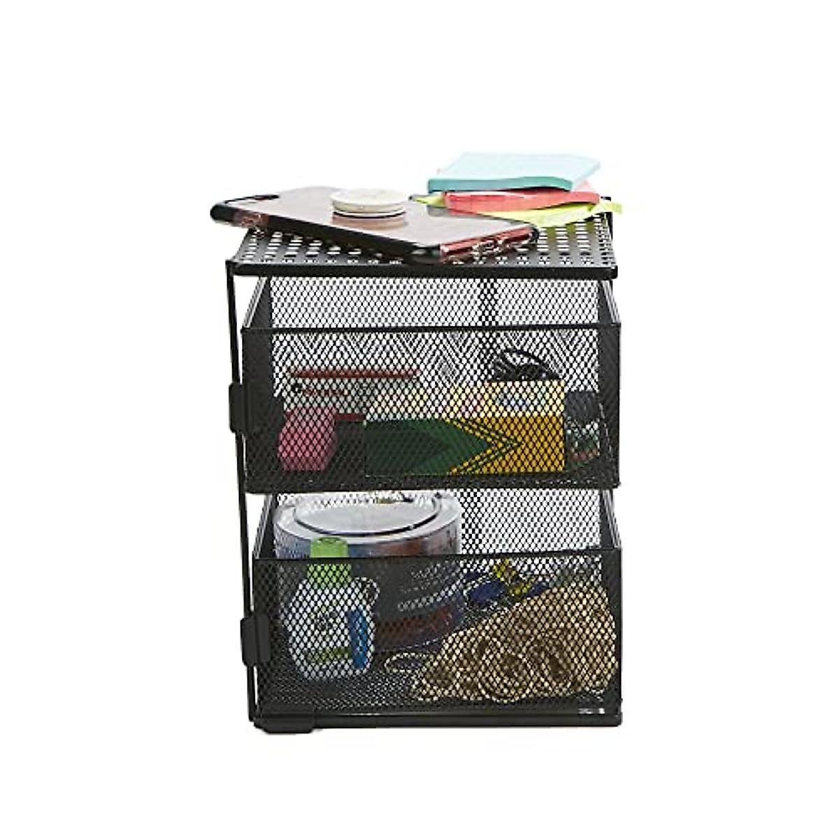 Mind Reader Storage, Black 2 Magnetic Rack
