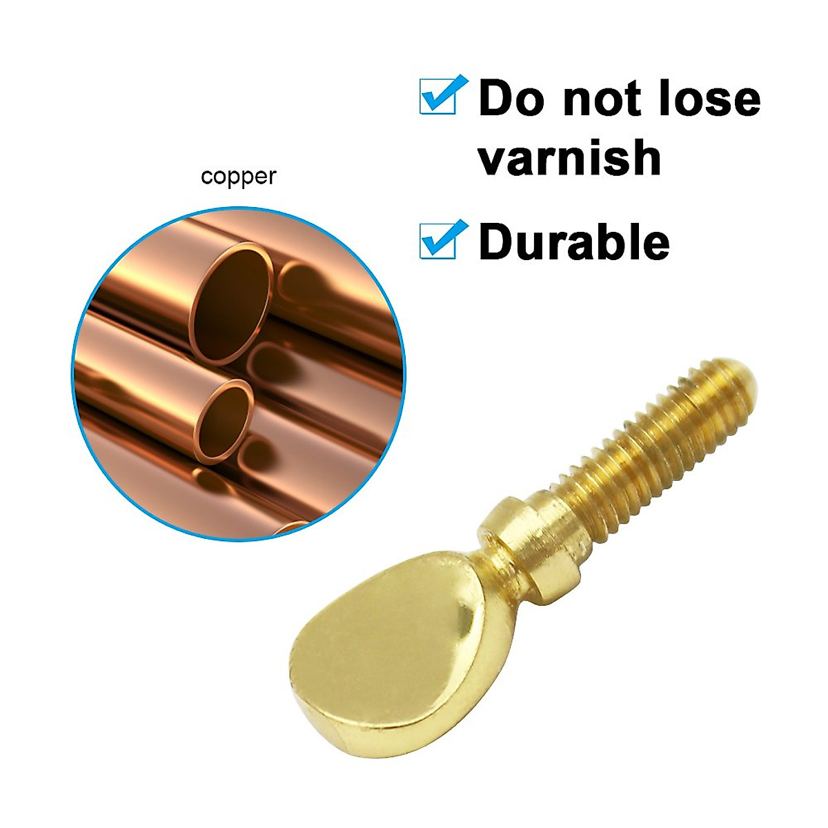 Durable Copper Sax Neck Tightening Screw Saxophone Replacement Parts Copper Attachment Neck Receiver Tightening Attach Screw For Sax Golden Instrument Accessory Saxophone Neck Screw Saxophone Scre
