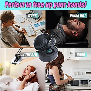 SSOBZELR Tiktok Trending Bluetooth Smart Scrolling Ring Kindle App Remote Page Turner with Cell Phone Stands Wireless Camera Shutter Selfie Button - Compatible with iPhone Ipad Android (Black)