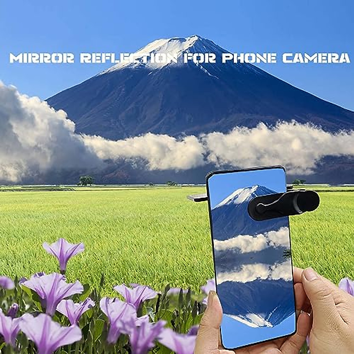 2023 New Smartphone Camera Mirror Reflection Clip Kit, Cell Phone Lens Attachments (White)