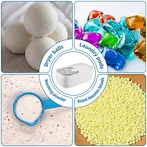 SUBEKYU Laundry Pods Container,2.6 Gal Laundry Pod Holder Dispenser,Dishwasher Pods Container with Push-Pull Lid,Laundry Room Organization and Storage Box for Washing Powder,Scent Beads,Dryer Balls