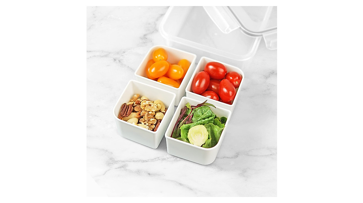 carrotez Food Storage Containers, 4 Compartment Portion Control ...