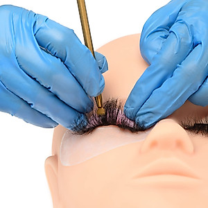 EKYSSO 2 PCS Lash Lift Perm Tool, Eyelash Lift and Tint Tool, Lash Separator Tool with Separating Comb, Eyelash Lift Perm Applicator, Lash Perming Brush, Lash Lift Supplies (Golden Color)