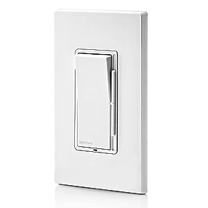 Leviton Decora 600-Watt Single-Pole/3-Way Universal Rocker Slide Dimmer, White/Light Almond (3-Pack)