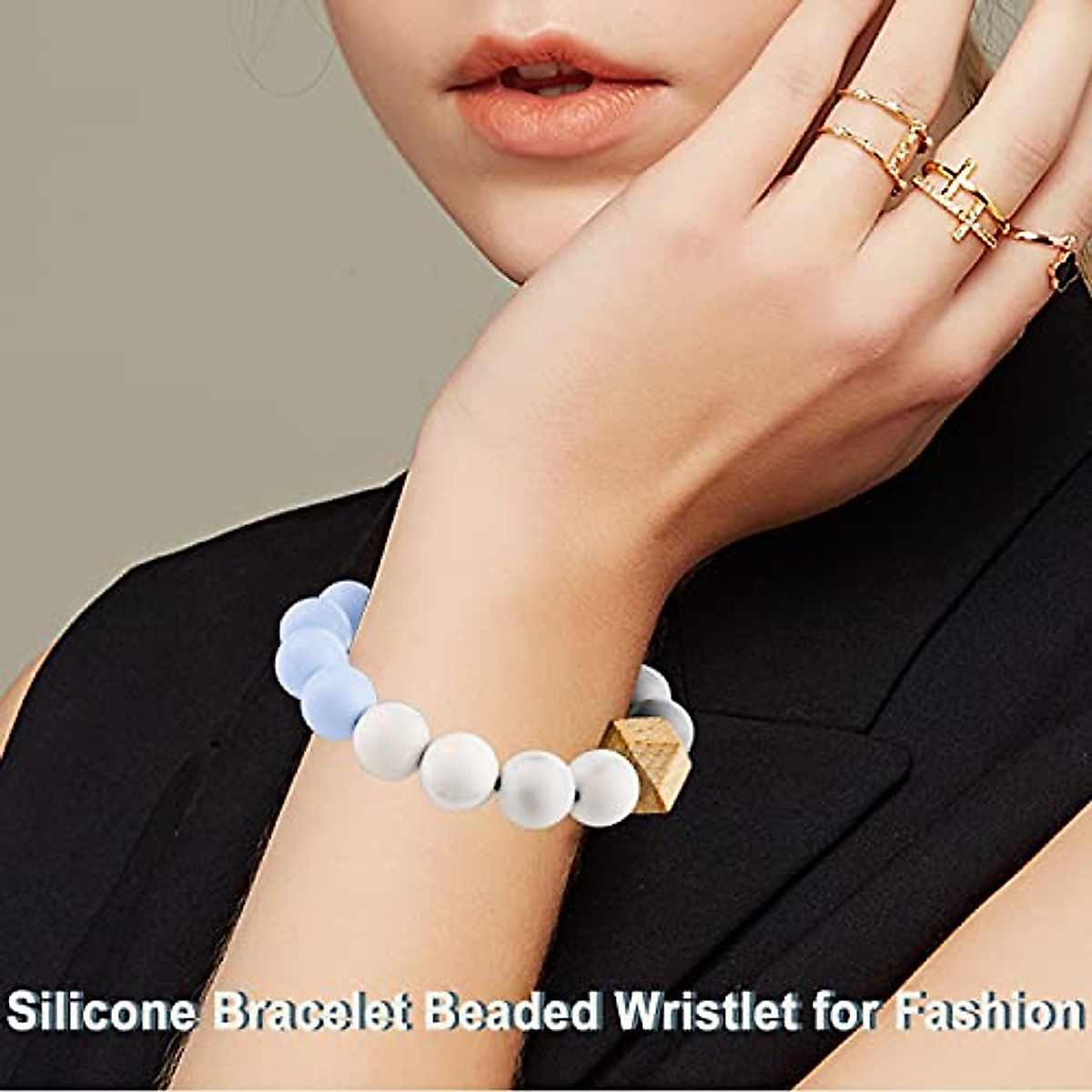 Silicone Airpods Case Cover,Wonjury Protective Case with Bracelet Keychain for Women Girls,Skin for Air Pod 2 & 1 Charging Case, Denim Blue