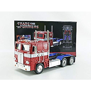 Jada Toys Transformers G1 Optimus Prime Truck with Robot on Chassis Die-cast Car