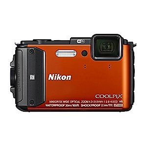 Nikon Coolpix AW130 Shock & Waterproof GPS Digital Camera (Orange) - International Version