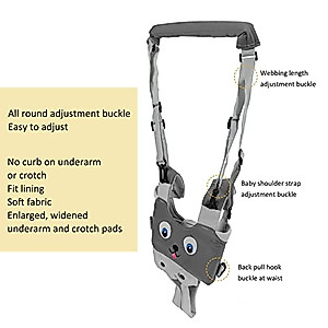 Jiawu Baby Walking Harness, Baby Walker, Handheld Kids Toddler Walking Harness Helper Assistant Protective Belt, Adjustable Standing Up Walking Learning Helper for Toddler 8 to 24 Month Old(#1)