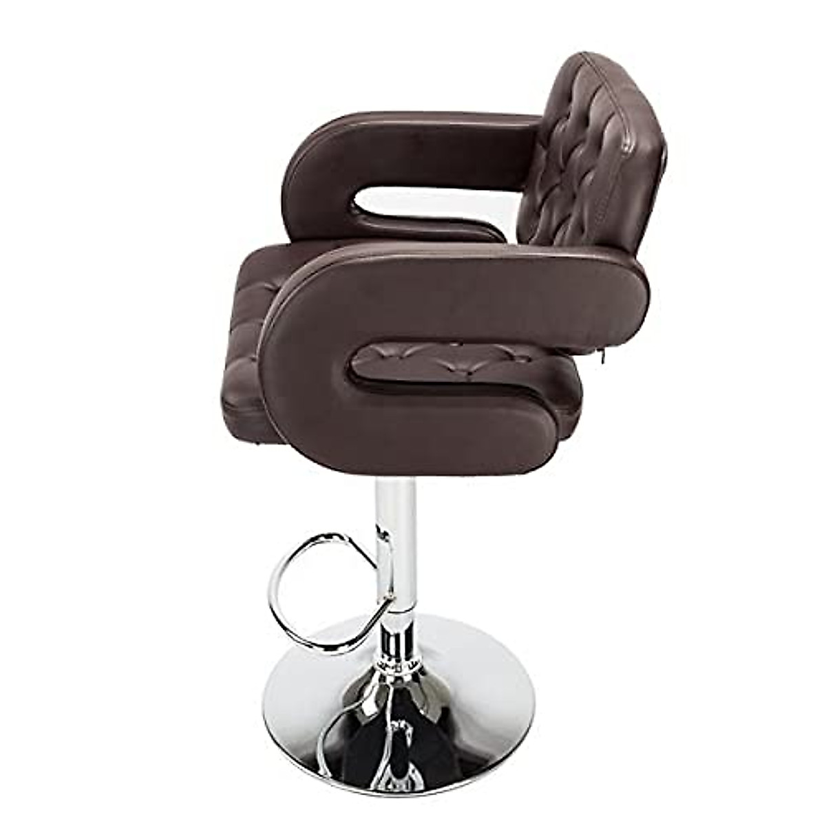 WSZJJ 2pcs Adjustable High Type with Disk armrest Square Backrest Button Design Bar Stools Spa Tattoo Facial Massage Salon Furniture