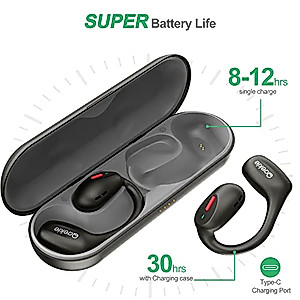 Qaekie Open Ear Headphones - Bluetooth 5.3 Wireless Headphones with Mic for iPhone & Android, Open Ear Wireless Earbuds Immersive Superior Sound, 40hrs Playtime Waterproof Sport Earbuds for Running
