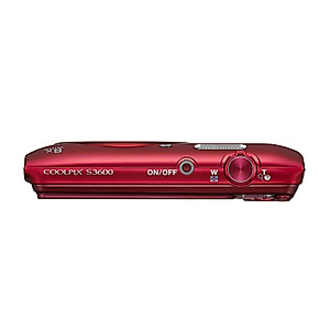 Nikon COOLPIX S3600 20.1 MP Digital Camera with 8x Zoom NIKKOR Lens and 720p HD Video (Red) (Discontinued by Manufacturer)