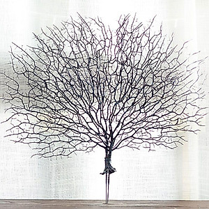 Simulation Coral Branch Artificial Sea Tree Peacock Tree Plastic Sea Trunk Branch Decorative Accessories for Fish Tank Aquarium Wedding Home(Brown)