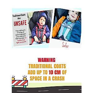 Buckle Me Baby Coats - Safer Car Seat Girls Warm Winter Jacket/Quick Close Winter Coat - Little Darling Blush Pink - Infant Size 18 Months - As Seen On Shark Tank