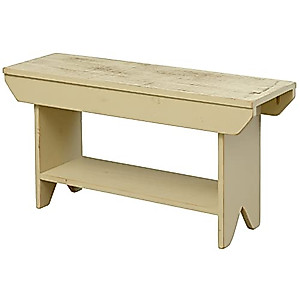 Furniture Barn USA Country-Style Decorative Cobbler's Bench, Whole Wheat Beige