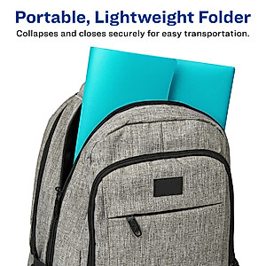 Avery Slide & View Expanding File Folder, 6 Pockets, Letter Size, 1 Aqua Folder (73544)